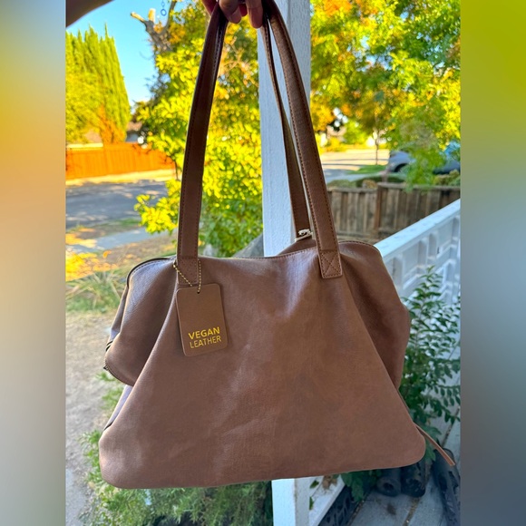 Antik Kraft | Bags | Nwt Antik Kraft Brown Vegan Leather Purse | Poshmark